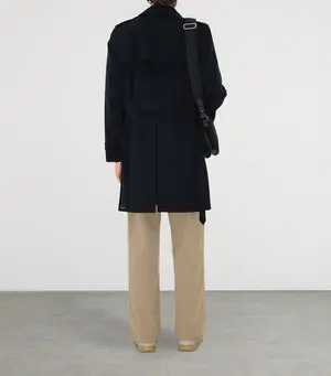 Burberry Mid-length Kensington Heritage Trench Coat - Blue