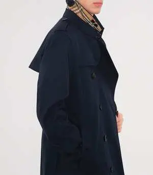 Burberry Mid-length Kensington Heritage Trench Coat - Blue