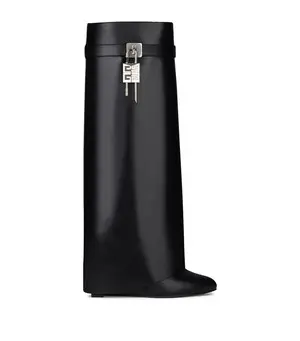 Givenchy Leather Shark Lock Knee-high Boots 90