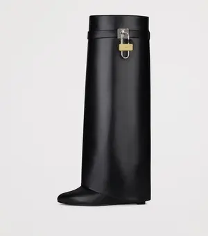 Givenchy Leather Shark Lock Knee-high Boots 90