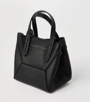 Brunello Cucinelli Bc Duo Mini Calfskin Tote Bag - Black