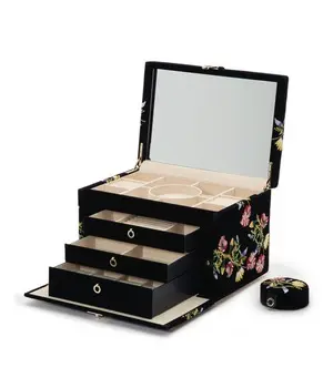 Wolf Large Zoe Jewellery Box