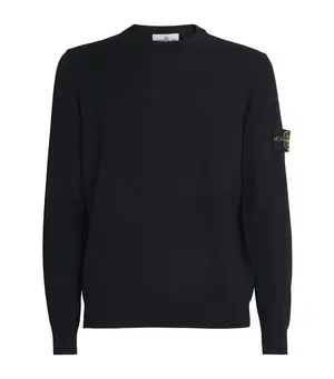 Stone Island Virgin Wool-blend Sweater - Black
