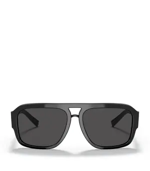 Dolce & Gabbana Acetate Aviator Sunglasses - Black