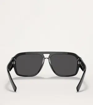 Dolce & Gabbana Acetate Aviator Sunglasses - Black