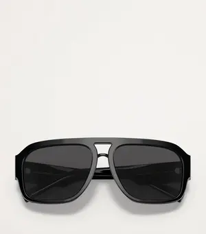 Dolce & Gabbana Acetate Aviator Sunglasses - Black