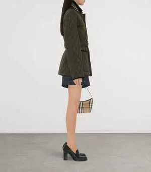 Burberry Quilted Belted Field Jacket - Grey