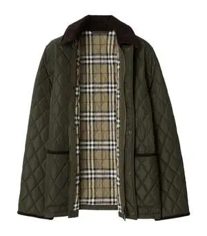 Burberry Quilted Belted Field Jacket - Grey