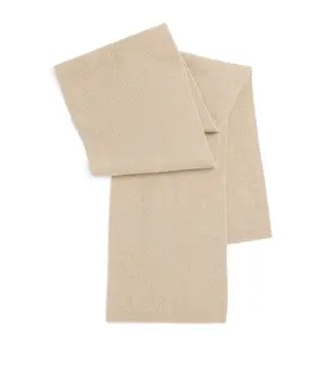 LE BONNET Lambswool Classic Scarf - Beige