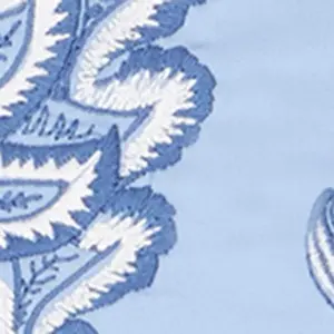 Etro Cotton Bloom Embroidered Cushion - Blue