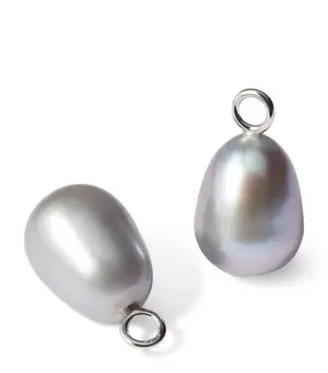 Annoushka White Gold And Pearl Earring Drops - Silver