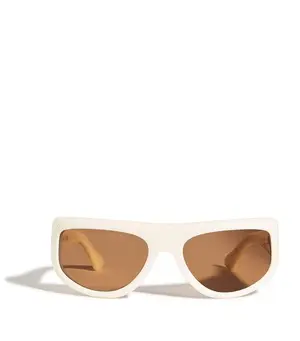 PORT TANGER Rectangular Fayaz Sunglasses - White