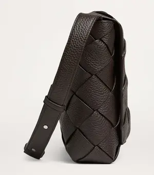 Bottega Veneta Large Leather Diago Cross-body Bag - Brown