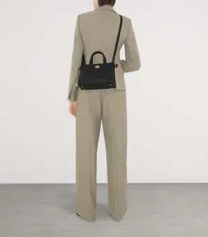 Burberry Mini Calfskin Cotswolds Tote - Black