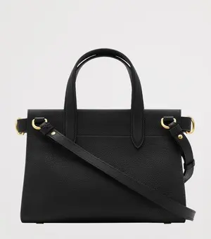 Burberry Mini Calfskin Cotswolds Tote - Black