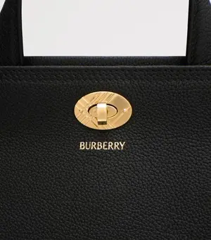Burberry Mini Calfskin Cotswolds Tote - Black