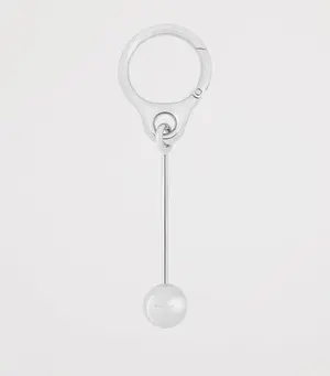 Loewe Bar Pebble Keyring - Silver