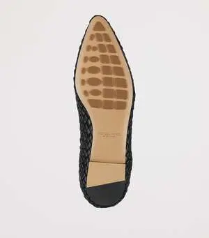 Bottega Veneta Intreccio Leather Sofia Ballet Flats - Black