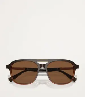 Brunello Cucinelli Acetate Bc4001s Sunglasses - Brown