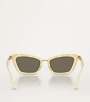 Dolce & Gabbana Steel Cat Eye Sunglasses