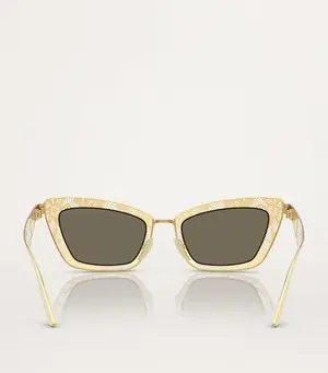 Dolce & Gabbana Steel Cat Eye Sunglasses