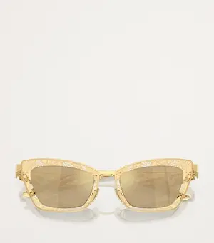 Dolce & Gabbana Steel Cat Eye Sunglasses