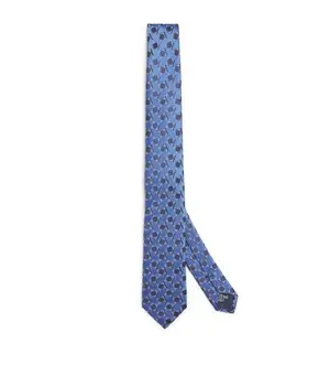Giorgio Armani Silk Jacquard Neck Tie - Blue