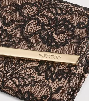 JIMMY CHOO Lace Emmie Clutch - Black