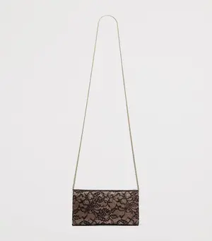 JIMMY CHOO Lace Emmie Clutch - Black