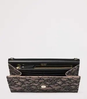 JIMMY CHOO Lace Emmie Clutch - Black
