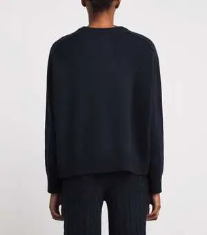Soft Goat Cashmere Boyfriend Sweater - Navy