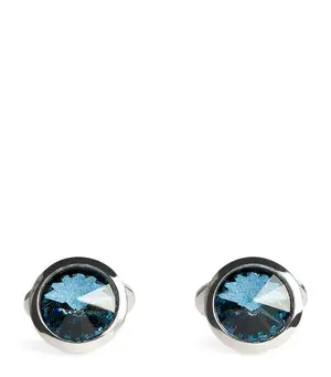 Giorgio Armani Sterling Silver Embellished Cufflinks - Blue