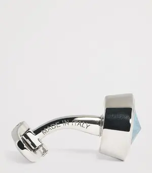 Giorgio Armani Sterling Silver Embellished Cufflinks