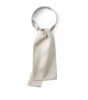 Brunello Cucinelli Stretch-satin Silk Jabot Scarf - Beige