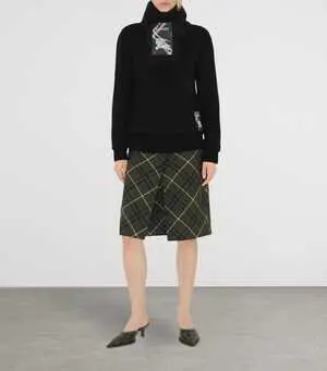Burberry Cashmere Check Patch Scarf - Black