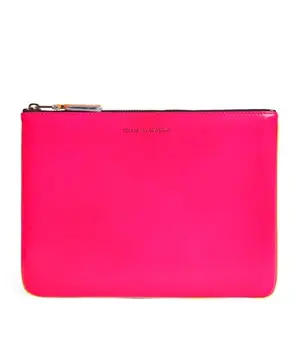 Comme Des Garçons COMME DES GARÇONS WALLET Large Super Fluo Pouch Pink