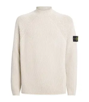 Stone Island Wool-blend Ribbed Knit Sweater