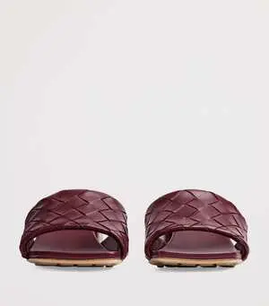 Bottega Veneta Lambskin Parco Heeled Mules 45 - Red