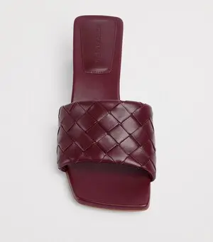 Bottega Veneta Lambskin Parco Heeled Mules 45 - Red
