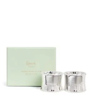 Harrods Stainless Steel Napkin Rings - Silver