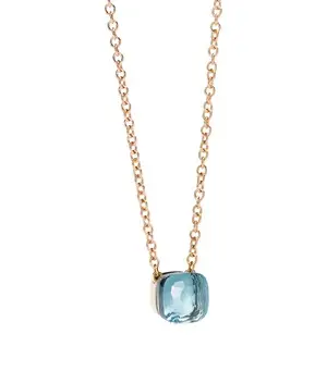 Pomellato Rose Gold Nudo Pendant Necklace - Blue