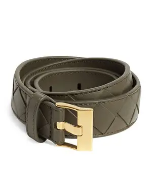BOTTEGA VENETA Leather Intreccio Belt