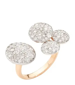 Pomellato Rose Gold And Diamond Sabbia Ring - White