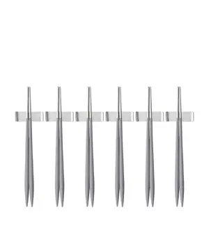 BUGATTI Set Of 6 Stainless Steel Ares Chopsticks - Grey