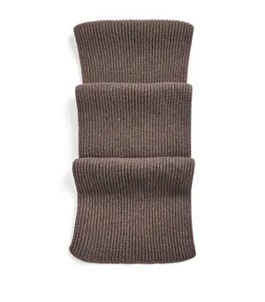 John Smedley Cashmere-wool Ribbed Scarf - Beige