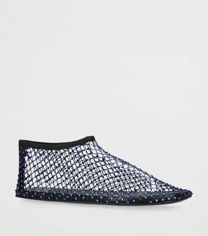 Christopher Esber Minette Embellished Ballet Flats - Blue