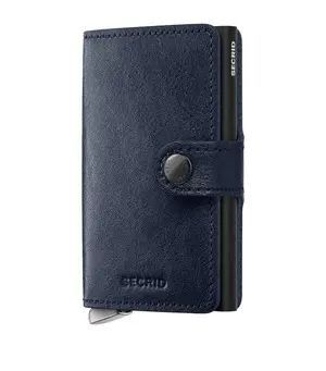 SECRID Basco Leather Miniwallet - Blue
