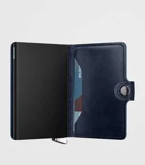 SECRID Basco Leather Miniwallet - Blue