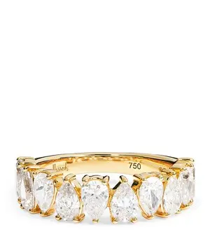 Harrods Diamond And Yellow Eternity Ring - Gold