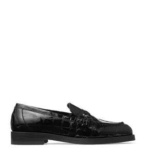 Jimmy Choo Croc Effect Flats For Women